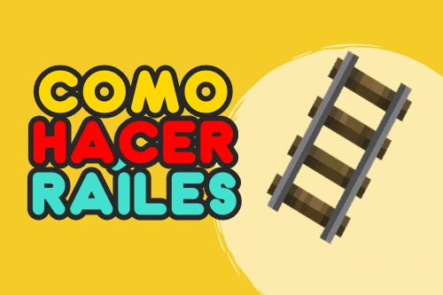 ¿Cómo se hacen raíles ️ en Minecraft?